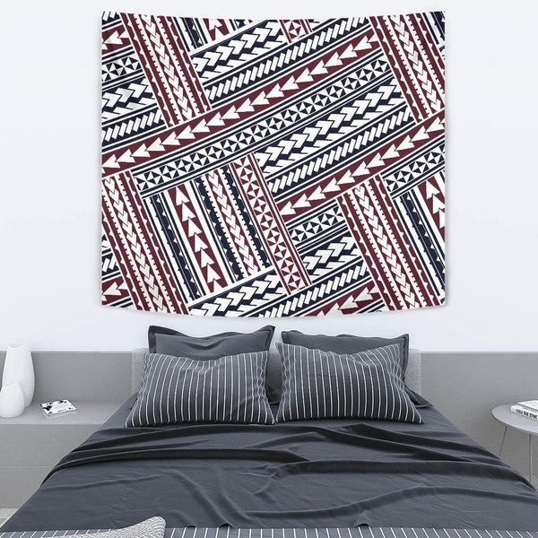 Polynesian Tribal line Tapestry - JorJune