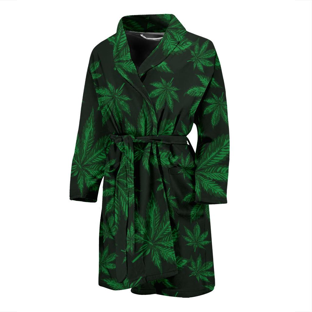 Pot Leaf Pattern Print Design A04 Men Bathrobe – JorJune