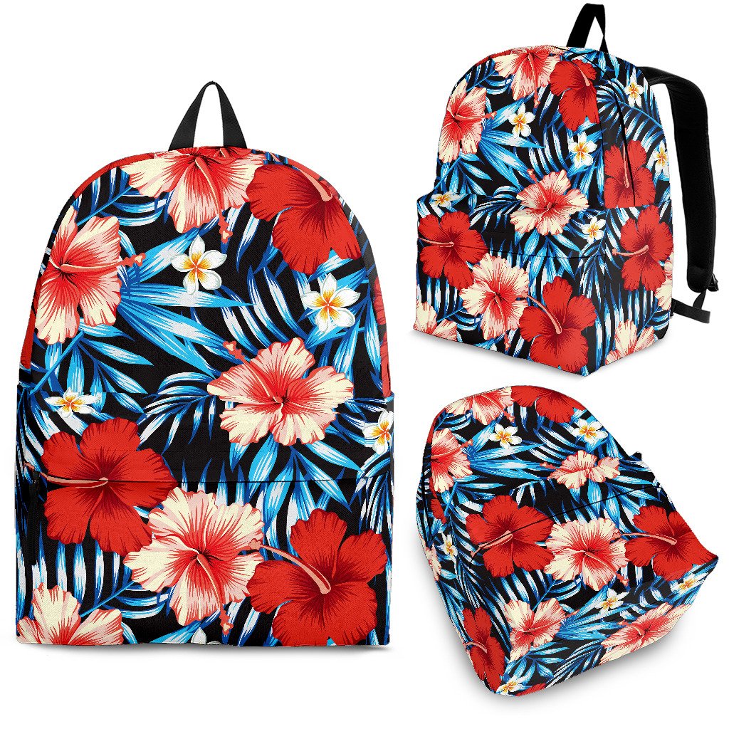 Red Hibiscus Blue Scene Premium Backpack – JorJune