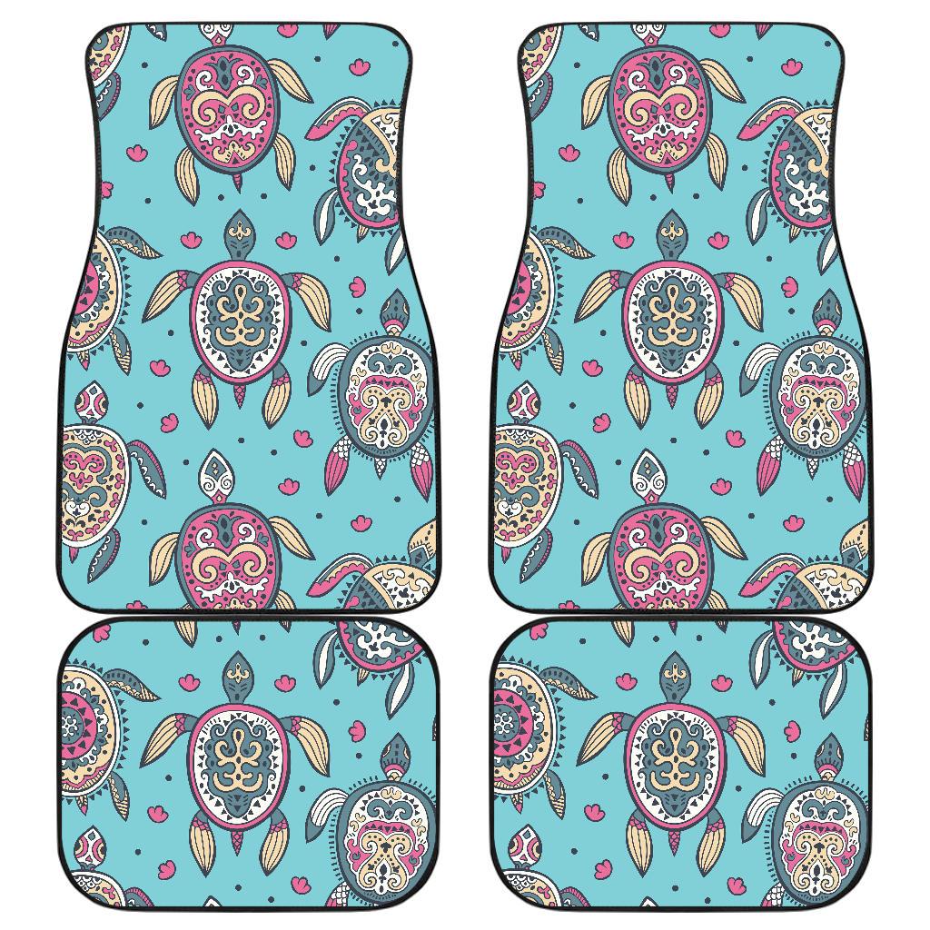 Sea Turtle Art Pattern Front and Back Car Floor Mats – JorJune