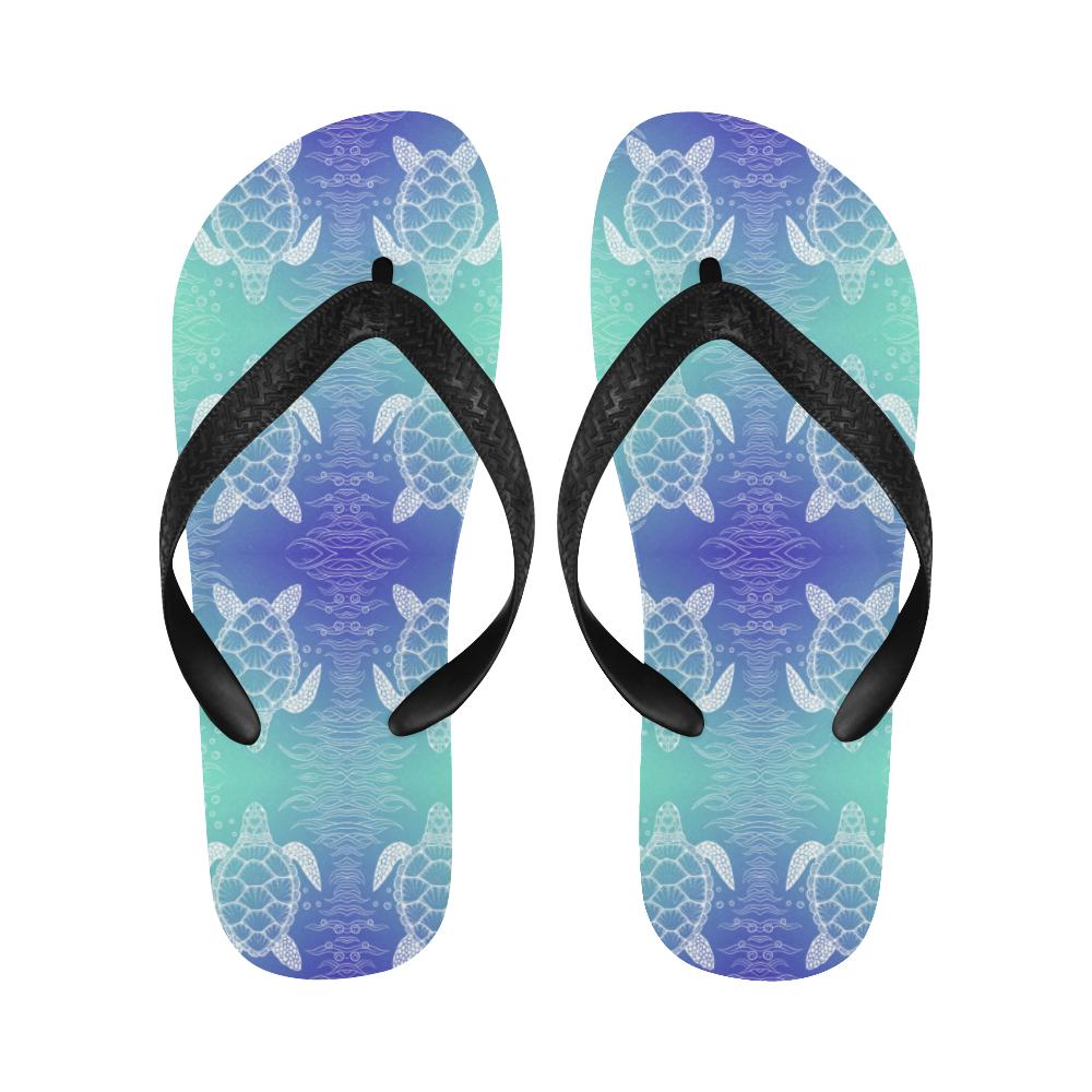 Sea Turtle Draw Unisex Flip Flops – JorJune