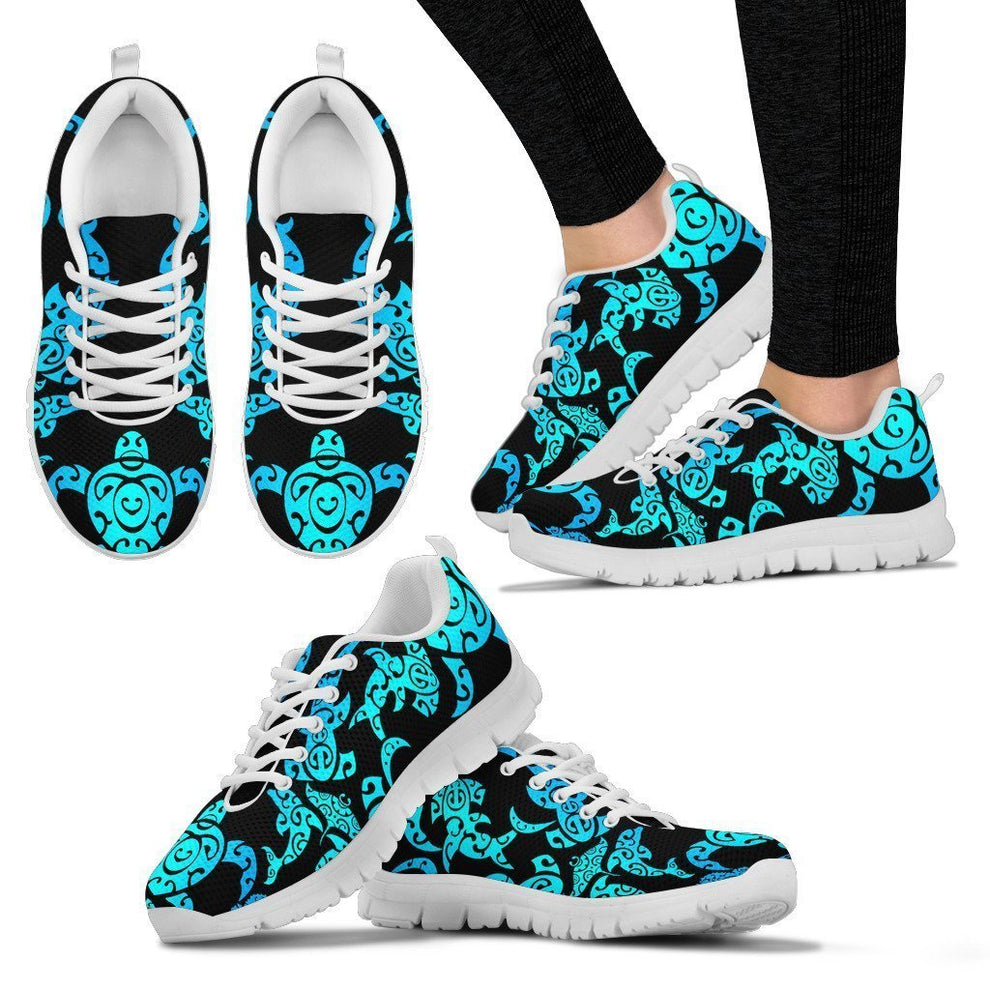 Sea turtle Polynesian Tribal Hawaiian Women Sneakers Shoes – JorJune