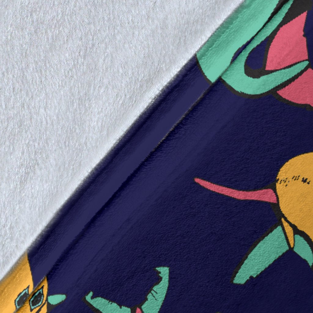 Shark Bite Pattern Fleece Blanket - JorJune