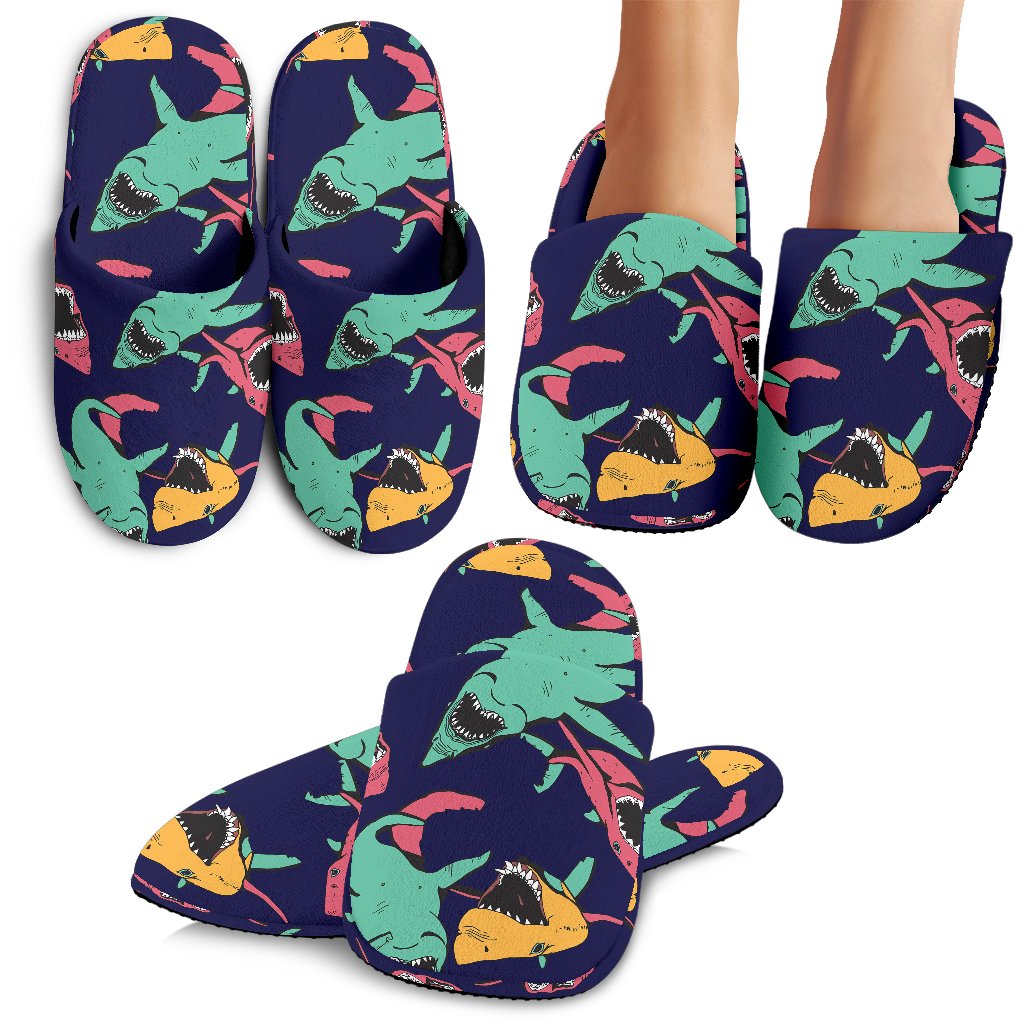 Shark Bite Pattern House Slippers – JorJune