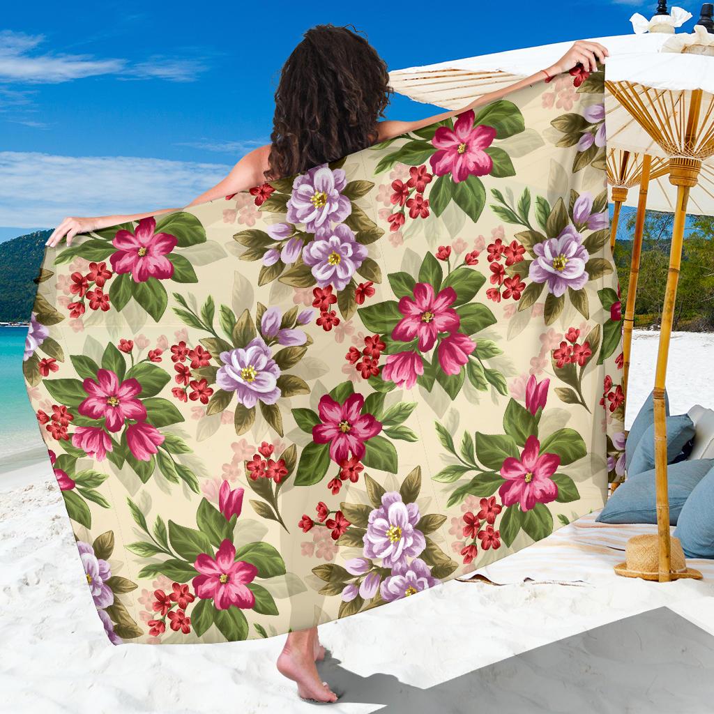 Summer Floral Pattern Print Design SF08 Sarong Pareo Wrap – JorJune