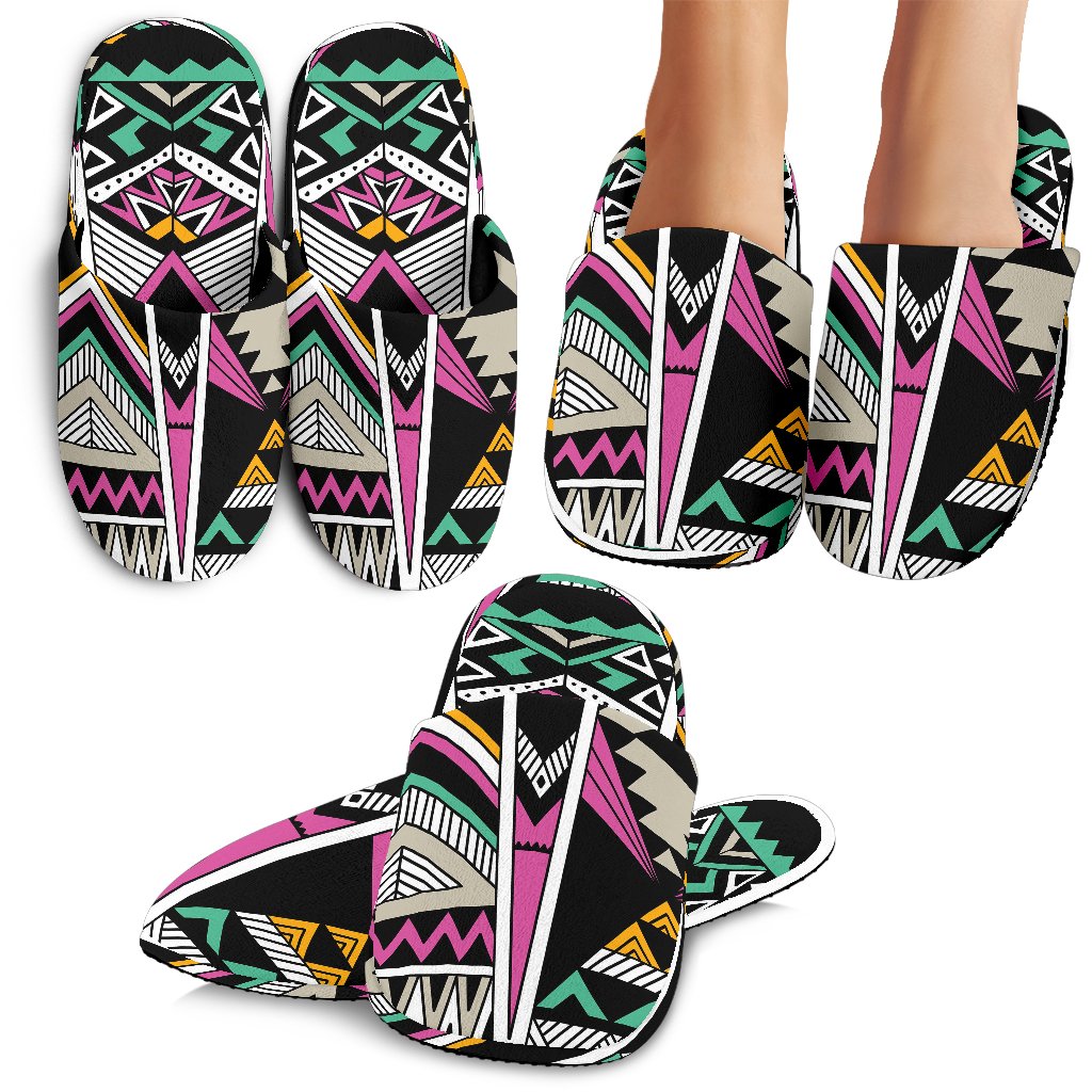 Tribal Aztec Triangle House Slippers – JorJune