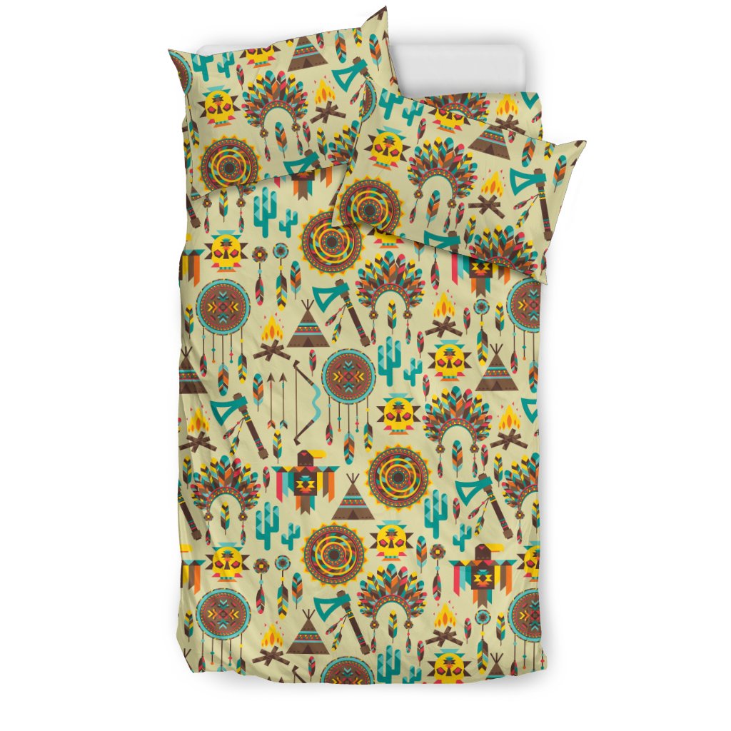 Tribal indians native american aztec Bedding Set - JorJune