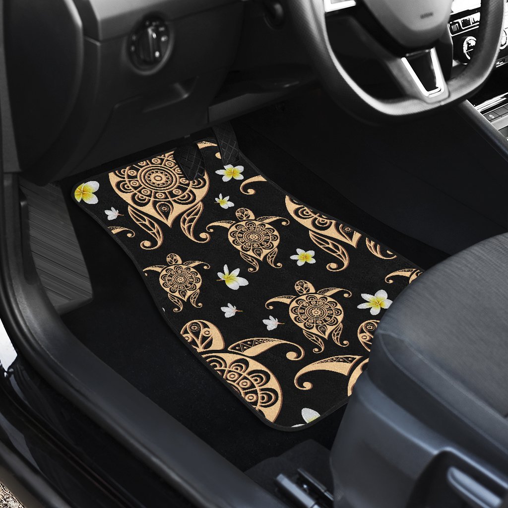Turtle Polynesian Tribal Hawaiian Front and Back Car Floor Mats - JorJune