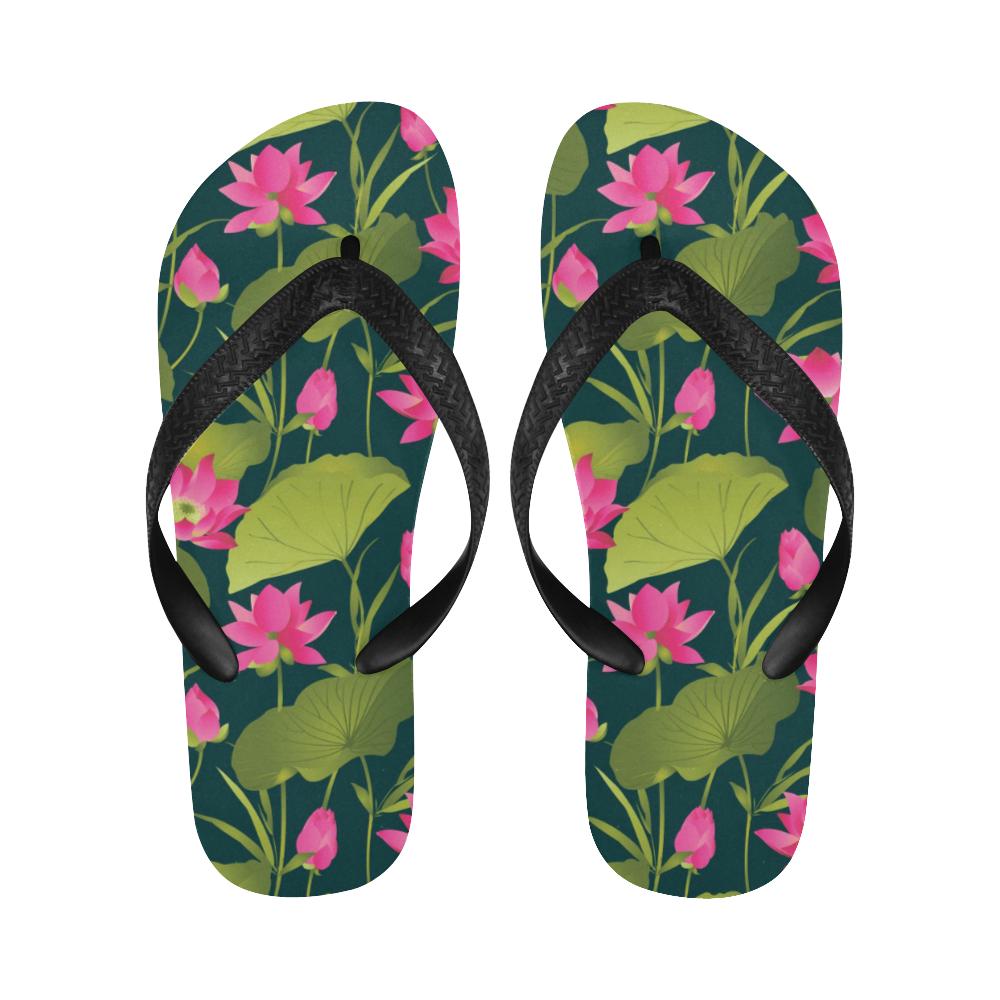 Water Lily Pattern Print Design WL09 Unisex Flip Flops – JorJune