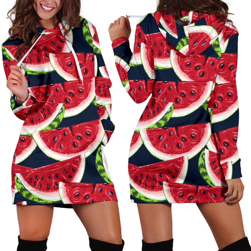 Watermelon Pattern Print Design WM011 Women Hoodie Dress – JorJune